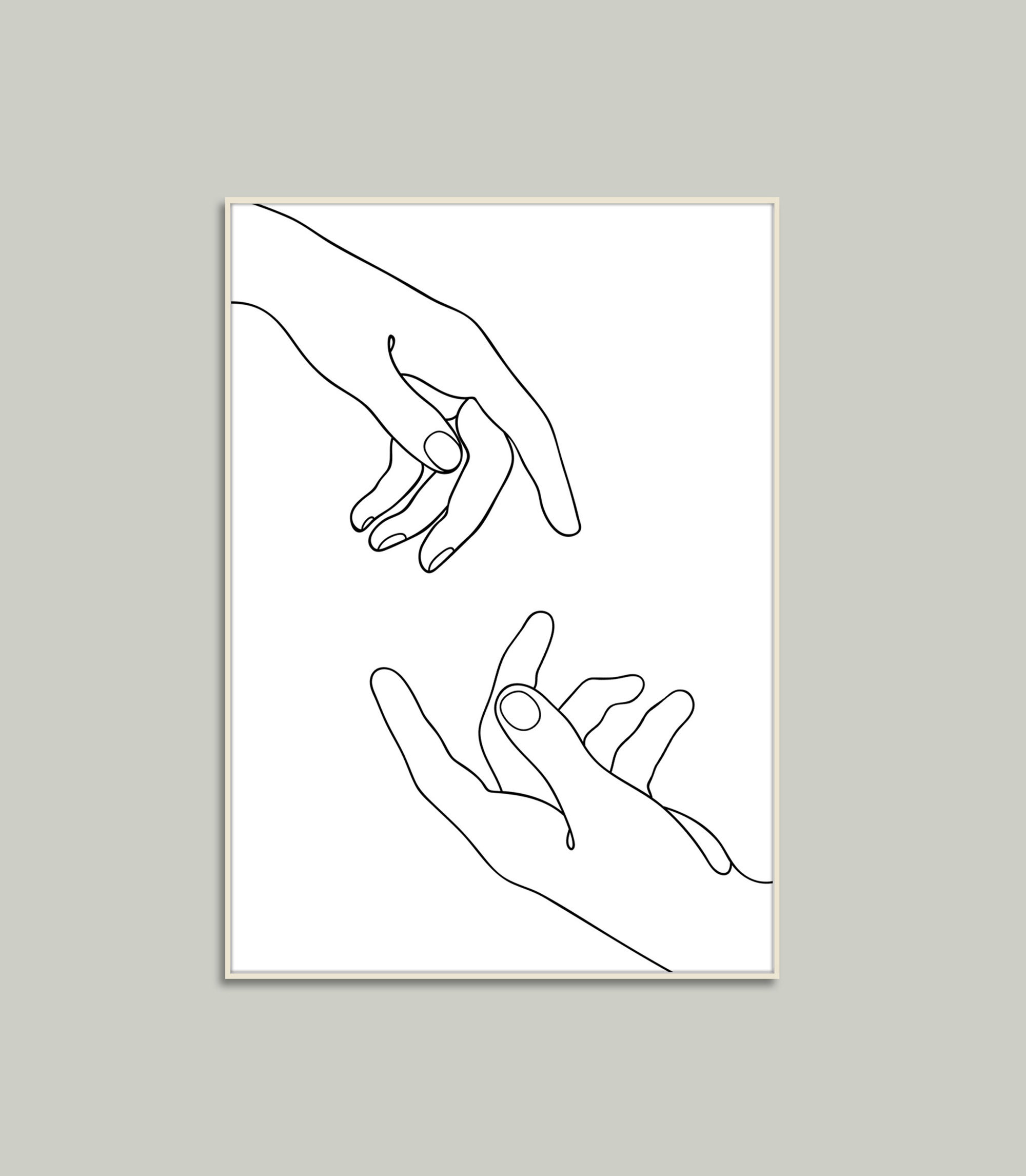 Passionate Touch,romantic Lovers Hands, One Line Holding Hands, Black ...