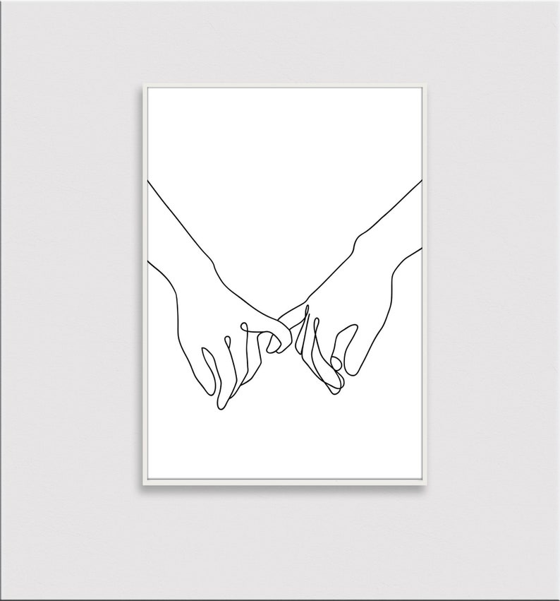 Pinky Promise Printable Hands Pinky Swear Drawing-lover's - Etsy