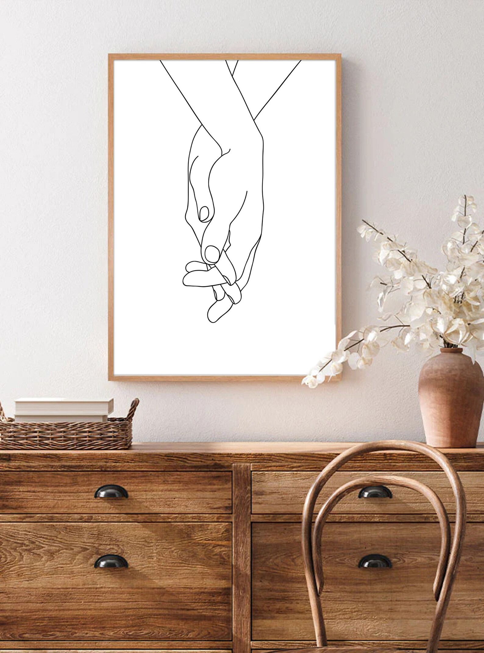 Holding Hands Line Drawing Sketch Art Print,romantic Holding Hands ...