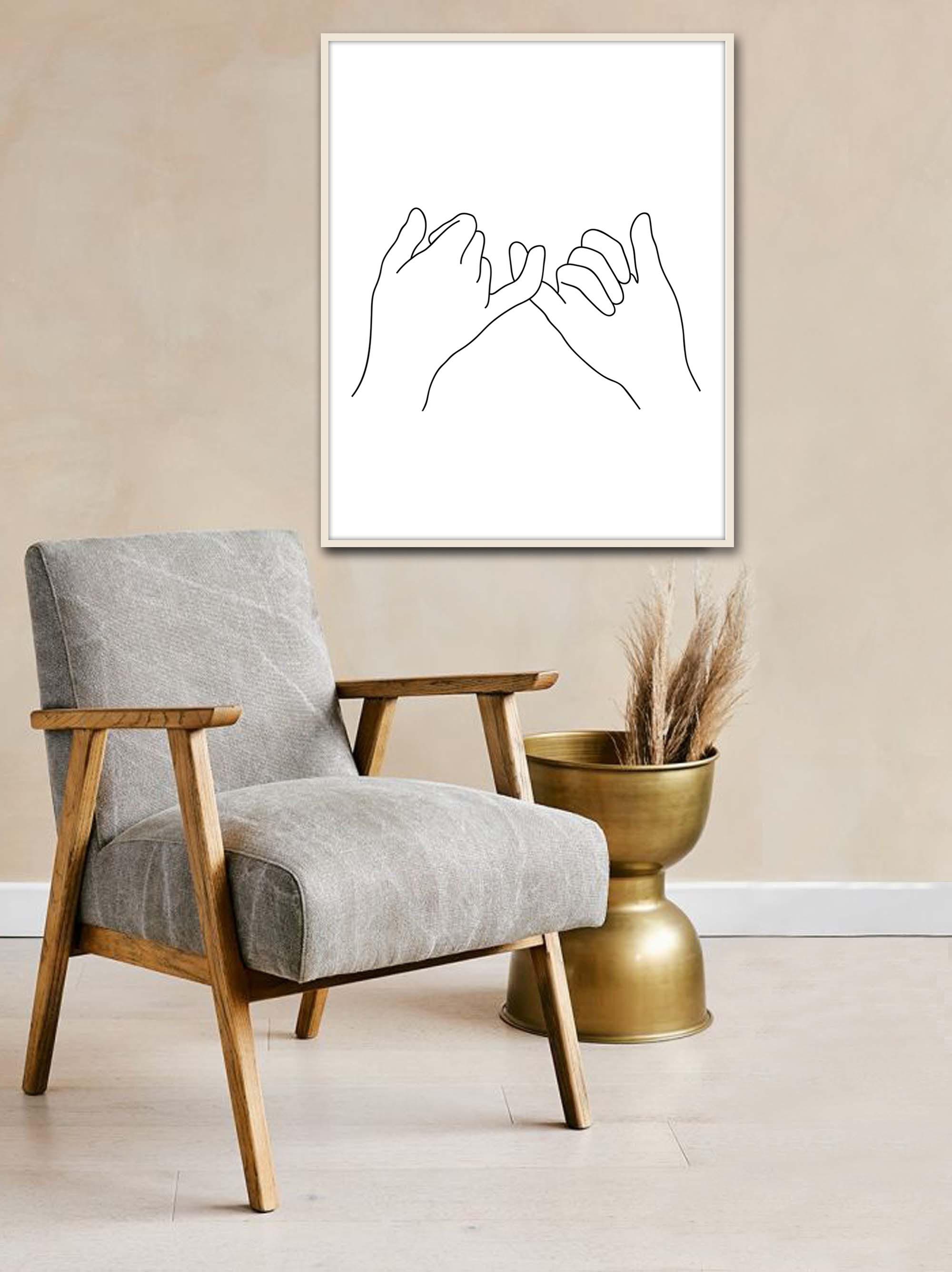Pinky Promise Printable Hands Pinky Swear Drawing-lover's Hands-one ...
