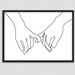 Pinky Promise Hands Drawing-lover's Hands-one Line Drawing - Etsy