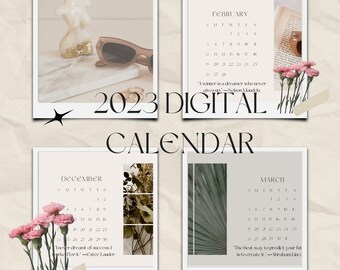 2023 Digital Printable Monthly Calendar - Etsy