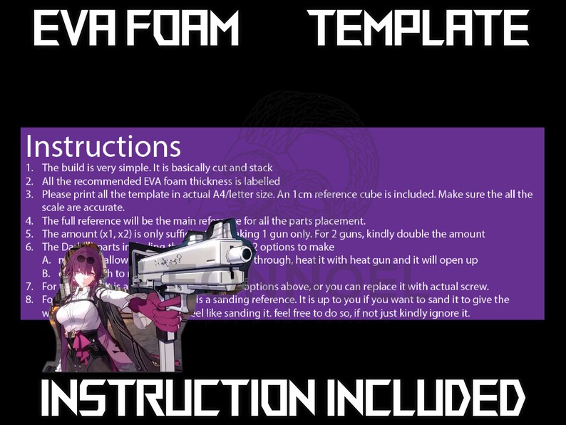 HSR Kafka Gun Digital Template for EVA Foam - Etsy