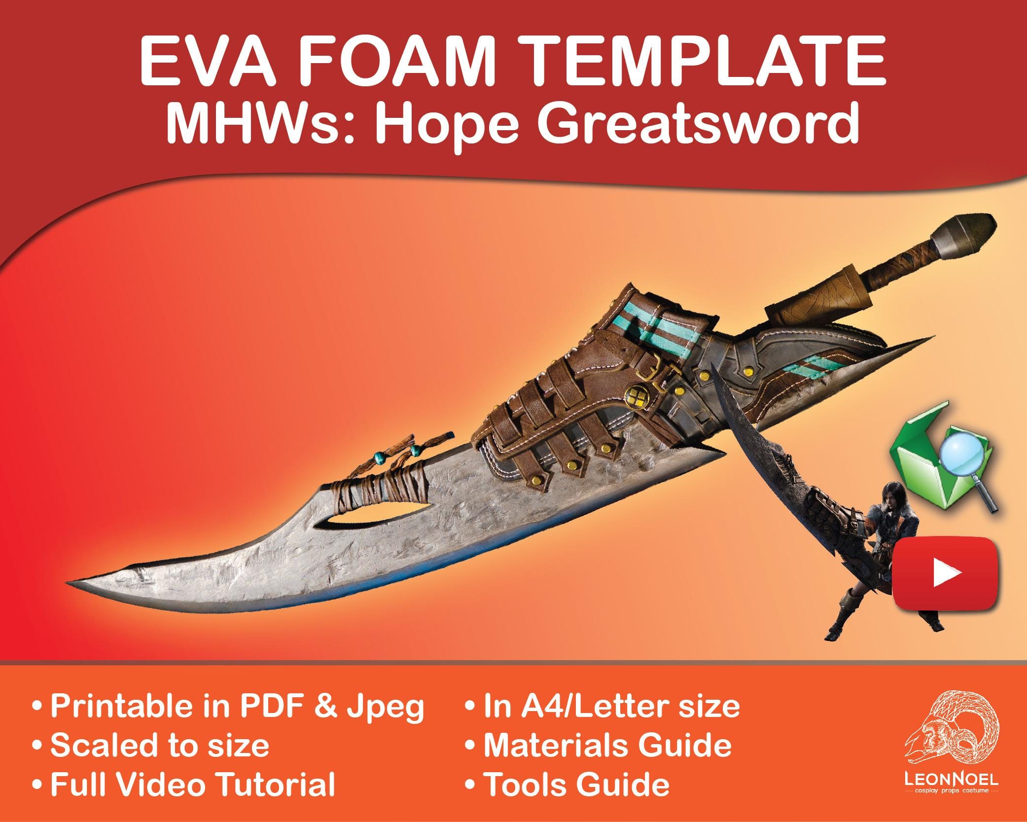 Mhws Hope Greatsword EVA Foam Template - Etsy