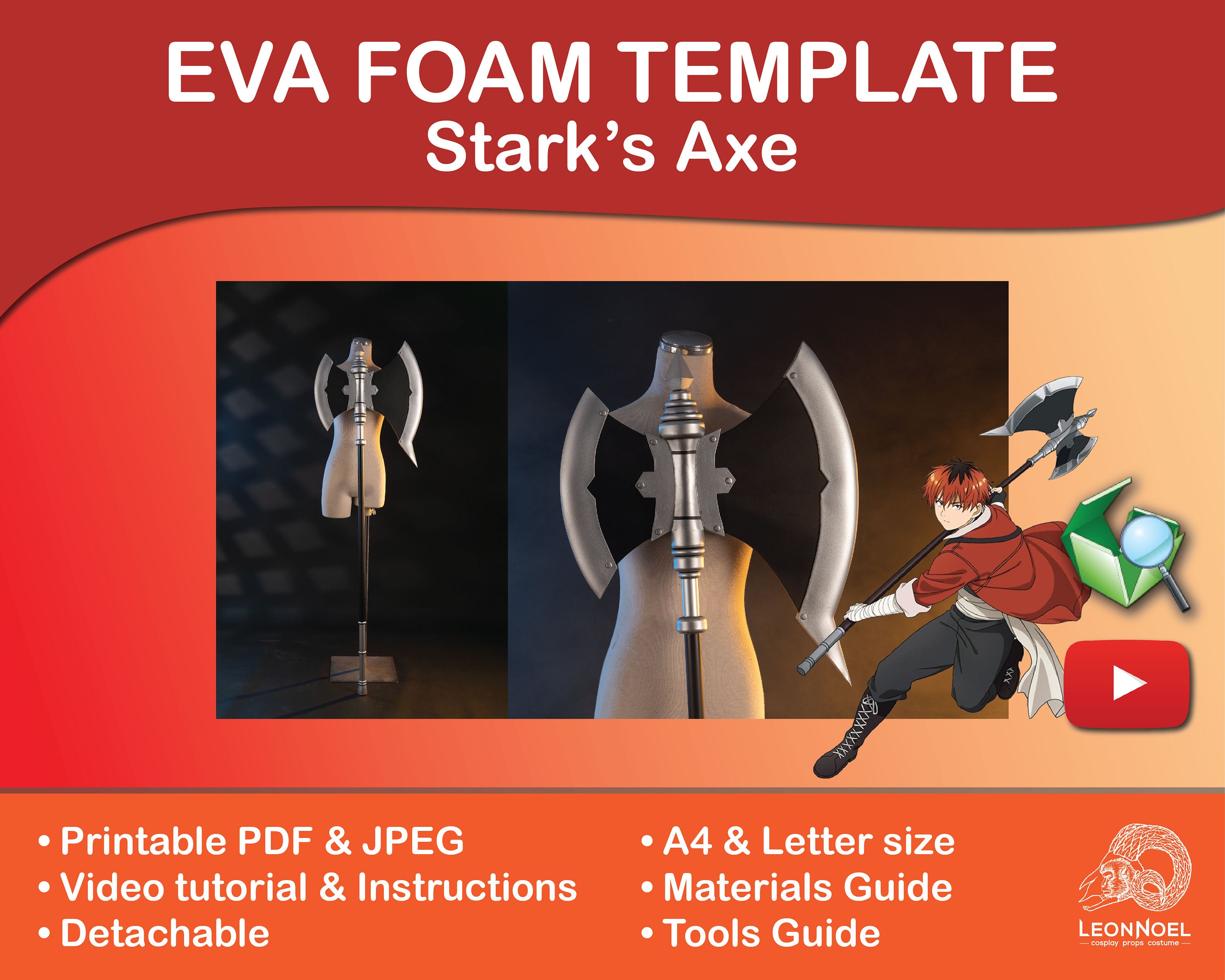 Stark's Axe EVA Foam Template - Etsy