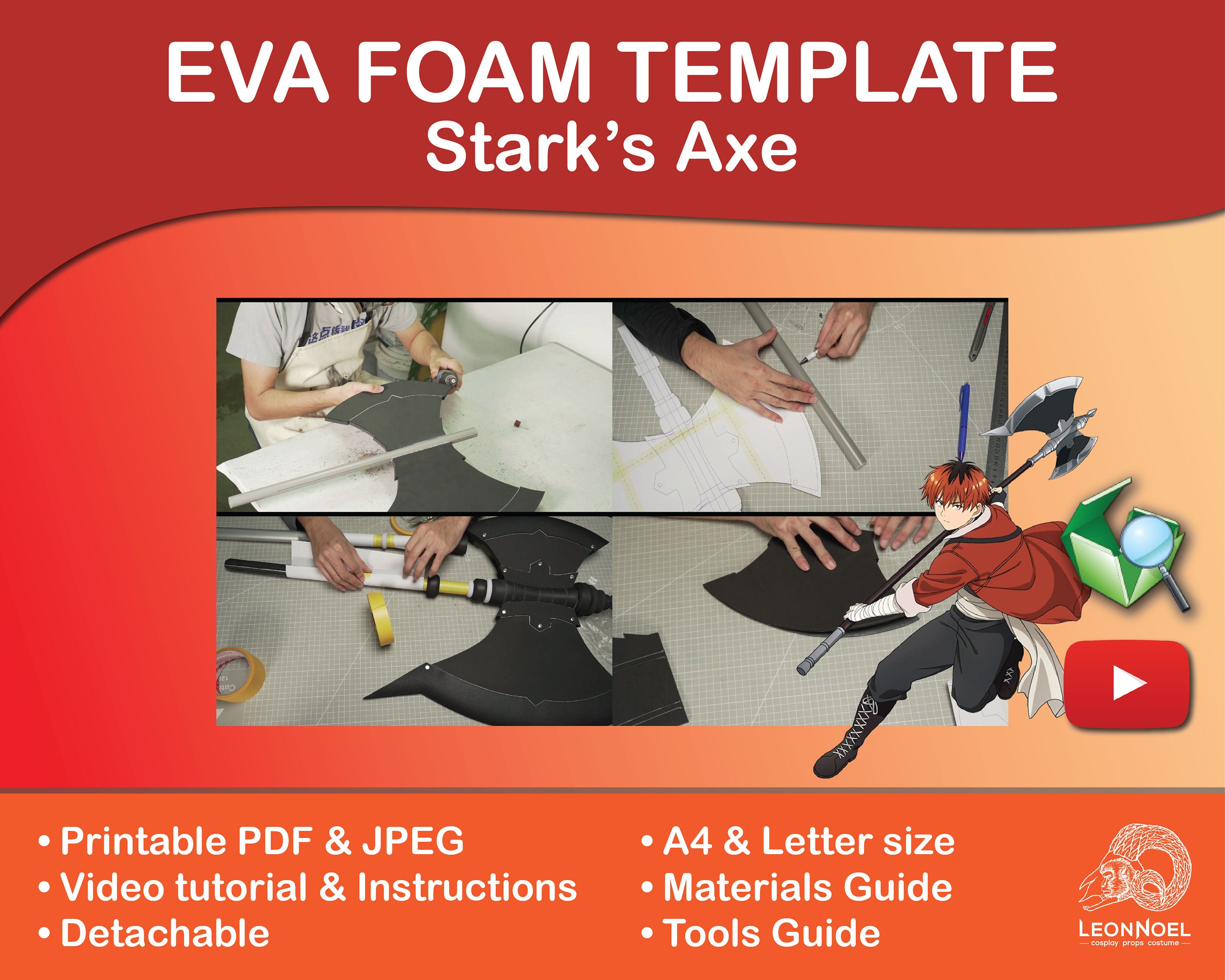 Stark's Axe EVA Foam Template - Etsy