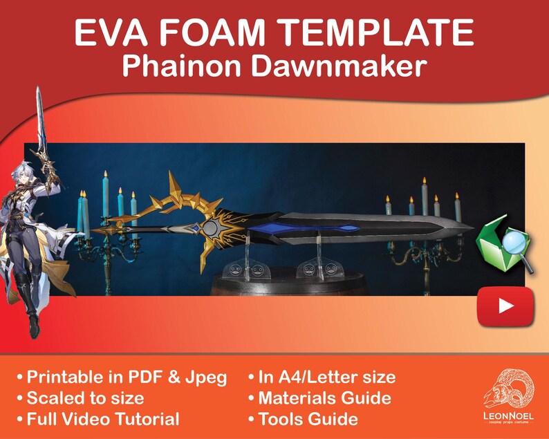 HSR Phainon's Dawnmaker EVA Foam Template - Etsy