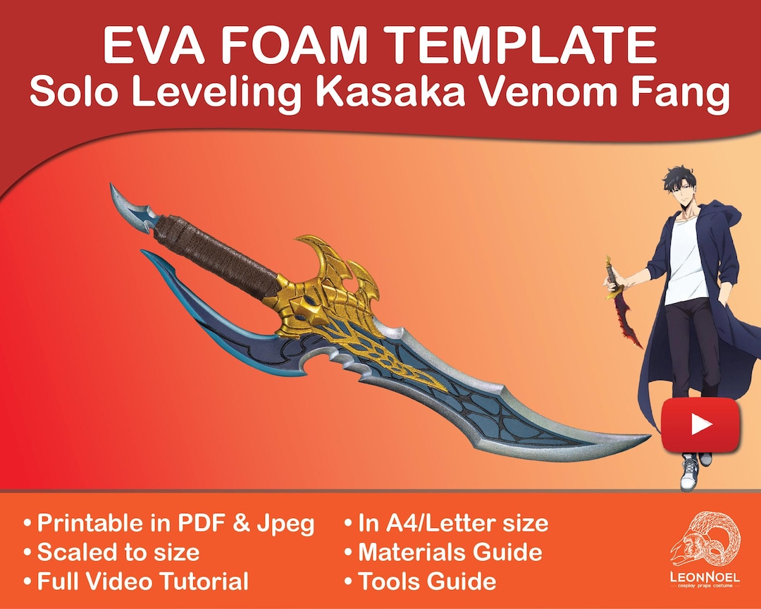 Solo Leveling Kasaka Venom Fang EVA Foam Template - Etsy