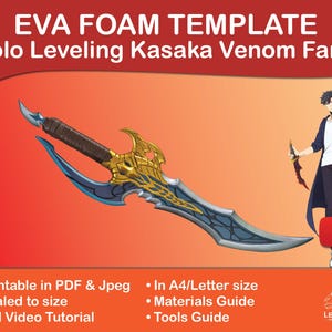 Solo Leveling Kasaka Venom Fang EVA Foam Template - Etsy