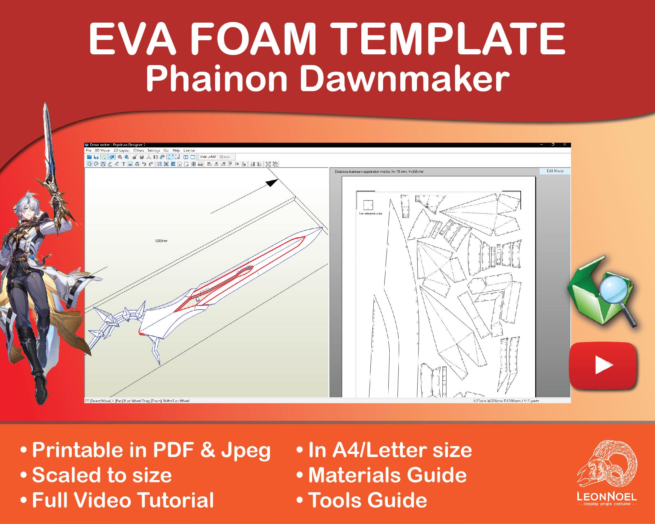 HSR Phainon's Dawnmaker 120cm EVA Foam Template - Etsy
