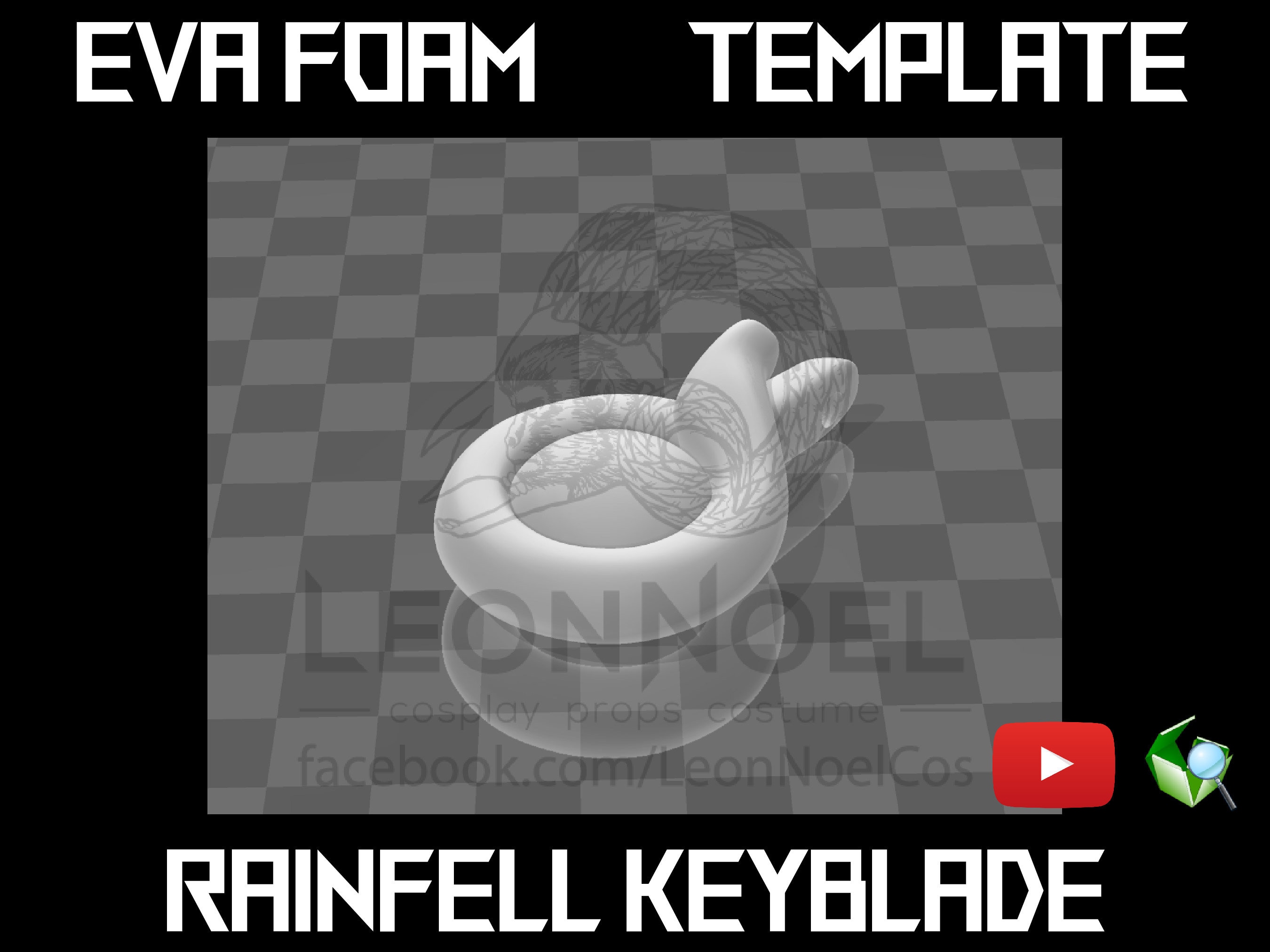 Rainfell Keyblade EVA Foam Template - Etsy