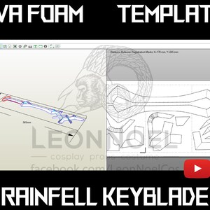 Rainfell Keyblade EVA Foam Template - Etsy