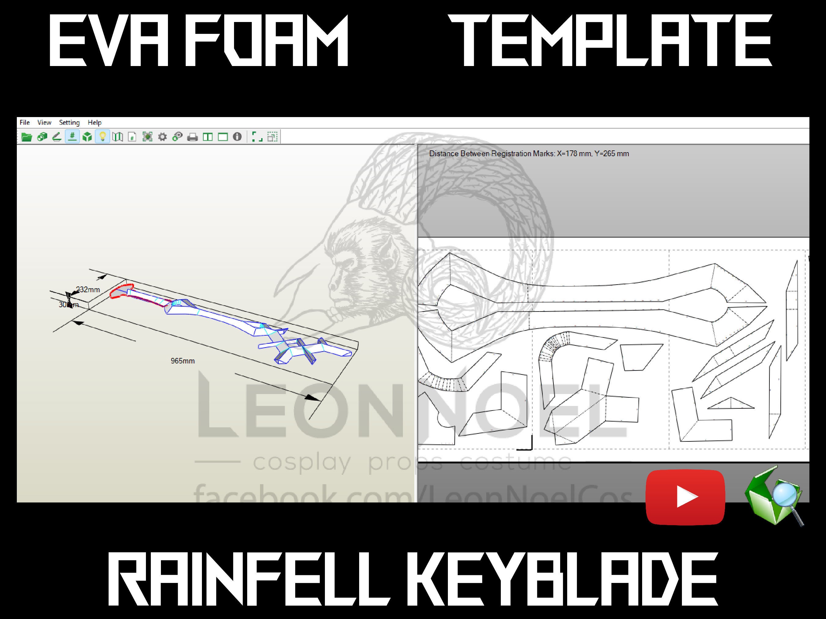 Rainfell Keyblade EVA Foam Template - Etsy