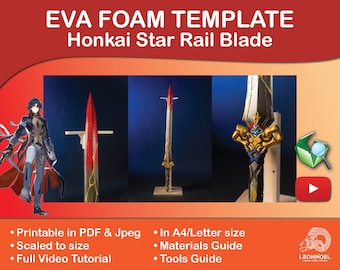 Honkai Star Rail Blades Sword Cosplay Prop Digital DIY Template Pattern ...