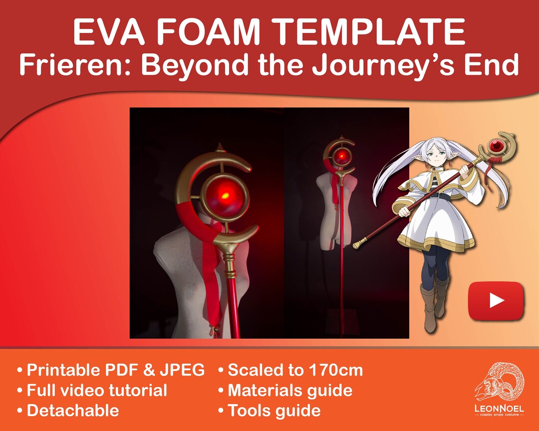 Frieren's Staff EVA Foam Template - Etsy