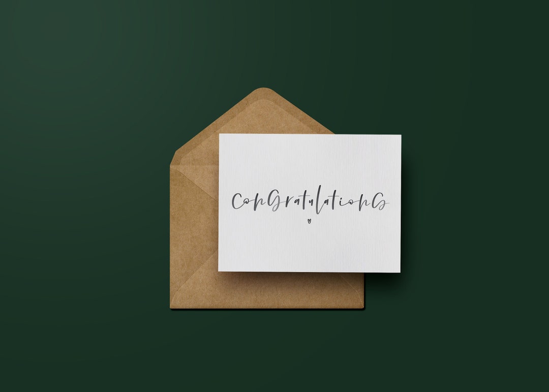 Congratulations Greeting Card | Minimalist Greeting Card | Aloe&march ...