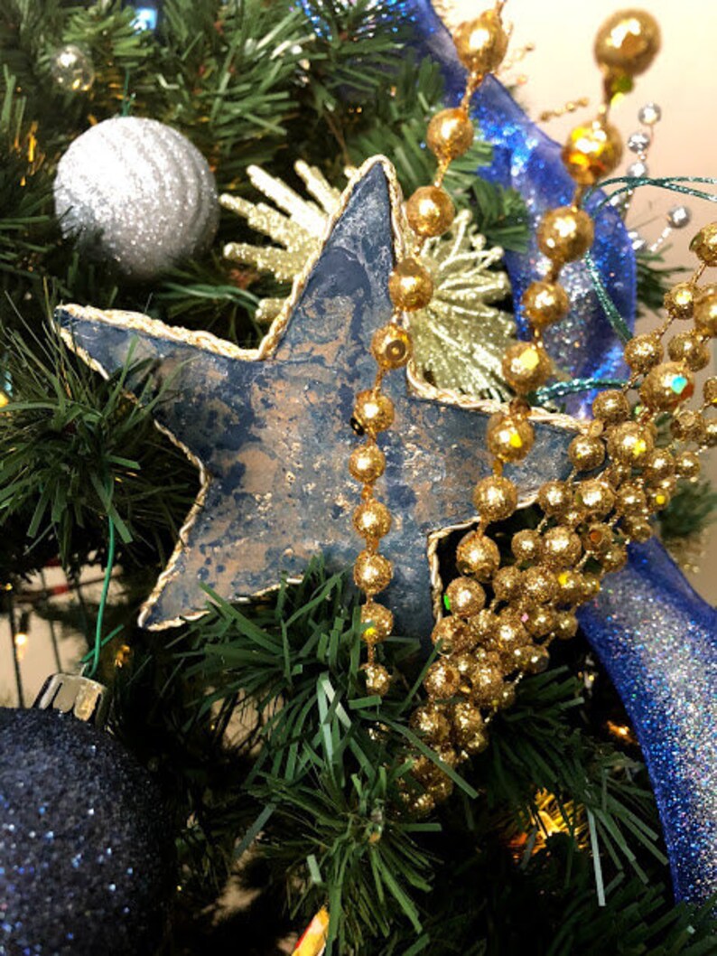 Hand Painted Marble Stars Christmas Ornaments - Etsy.de