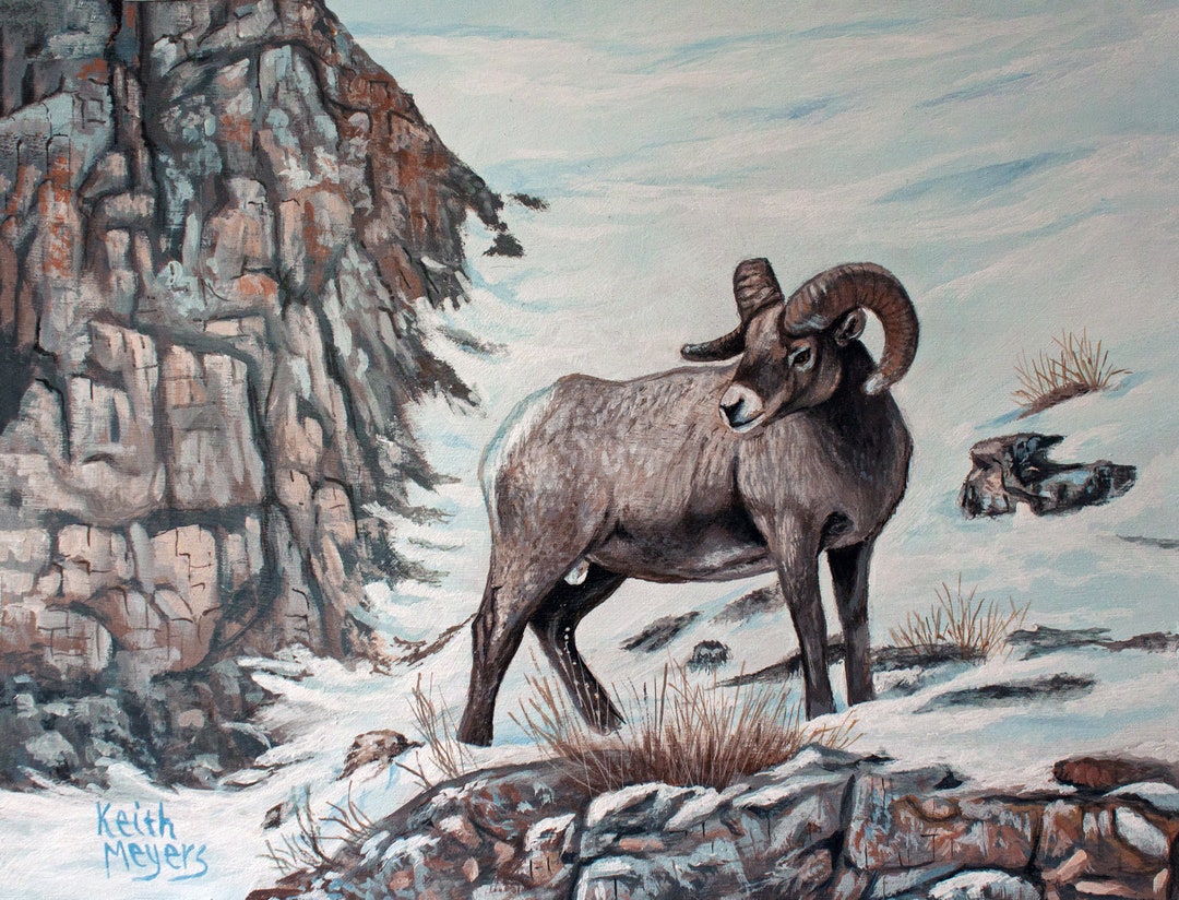 Original Ram Acrylic Painting - Etsy