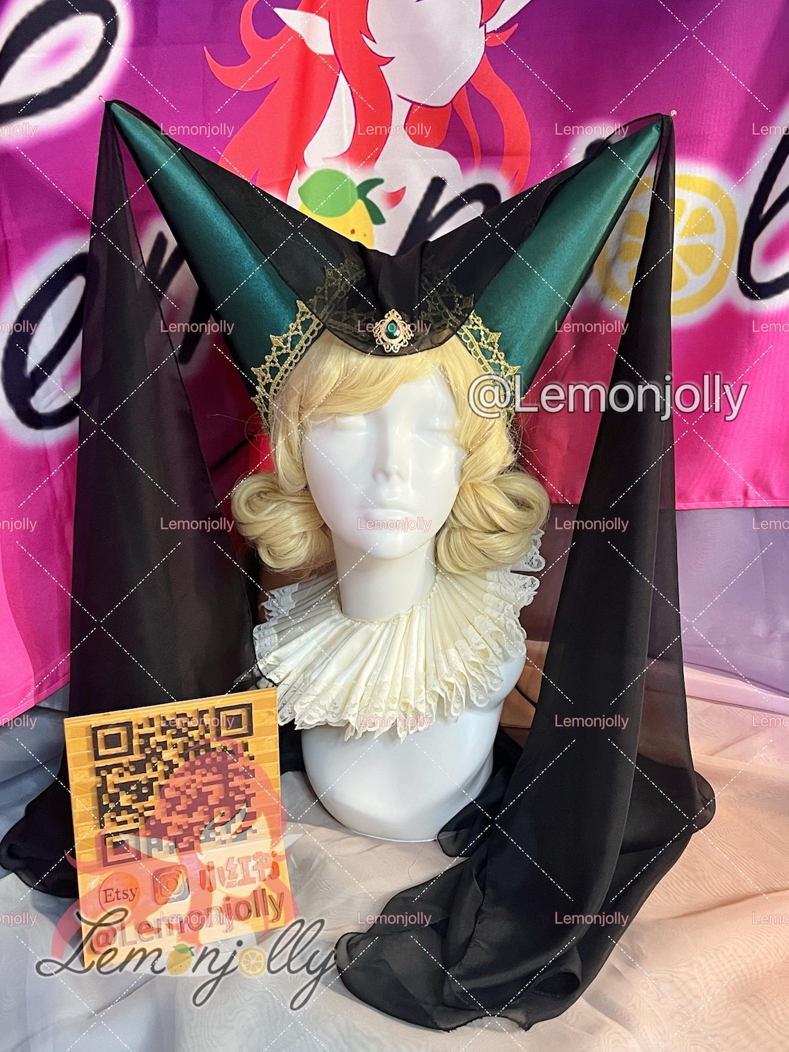 Customize Medieval Double Horn Hennin Princess / Witch Double Cone ...