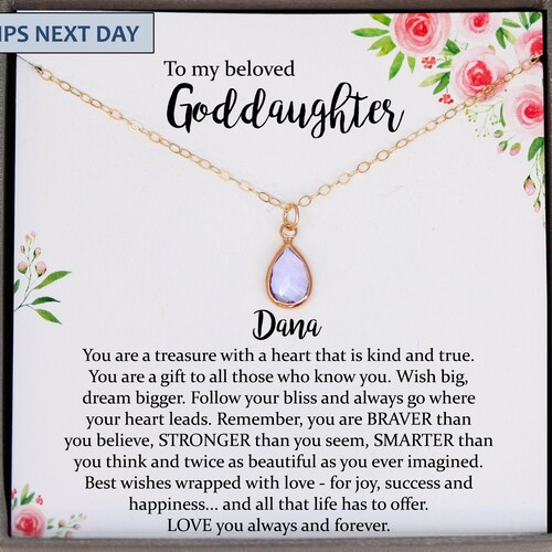 Goddaughter Gifts From Godmother Goddaughter Necklace - Etsy