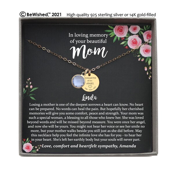 Mom Memorial Jewelry - Etsy