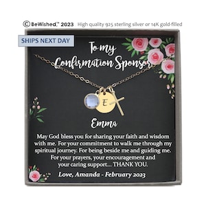 Confirmation Sponsor Gift for Women, Catholic Sponsor Gifts for ...