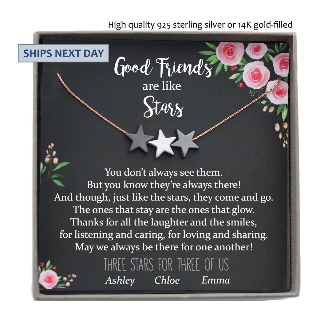 3 Best Friend Necklace, Friendship Necklace for 3 Friends Necklace ...