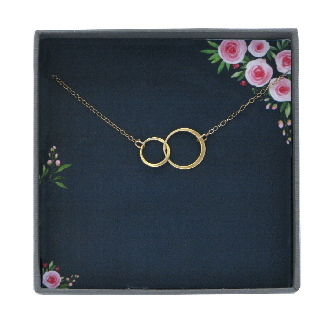 Interlocking Circle Necklace Gold Eternity Necklace Infinity Necklace ...