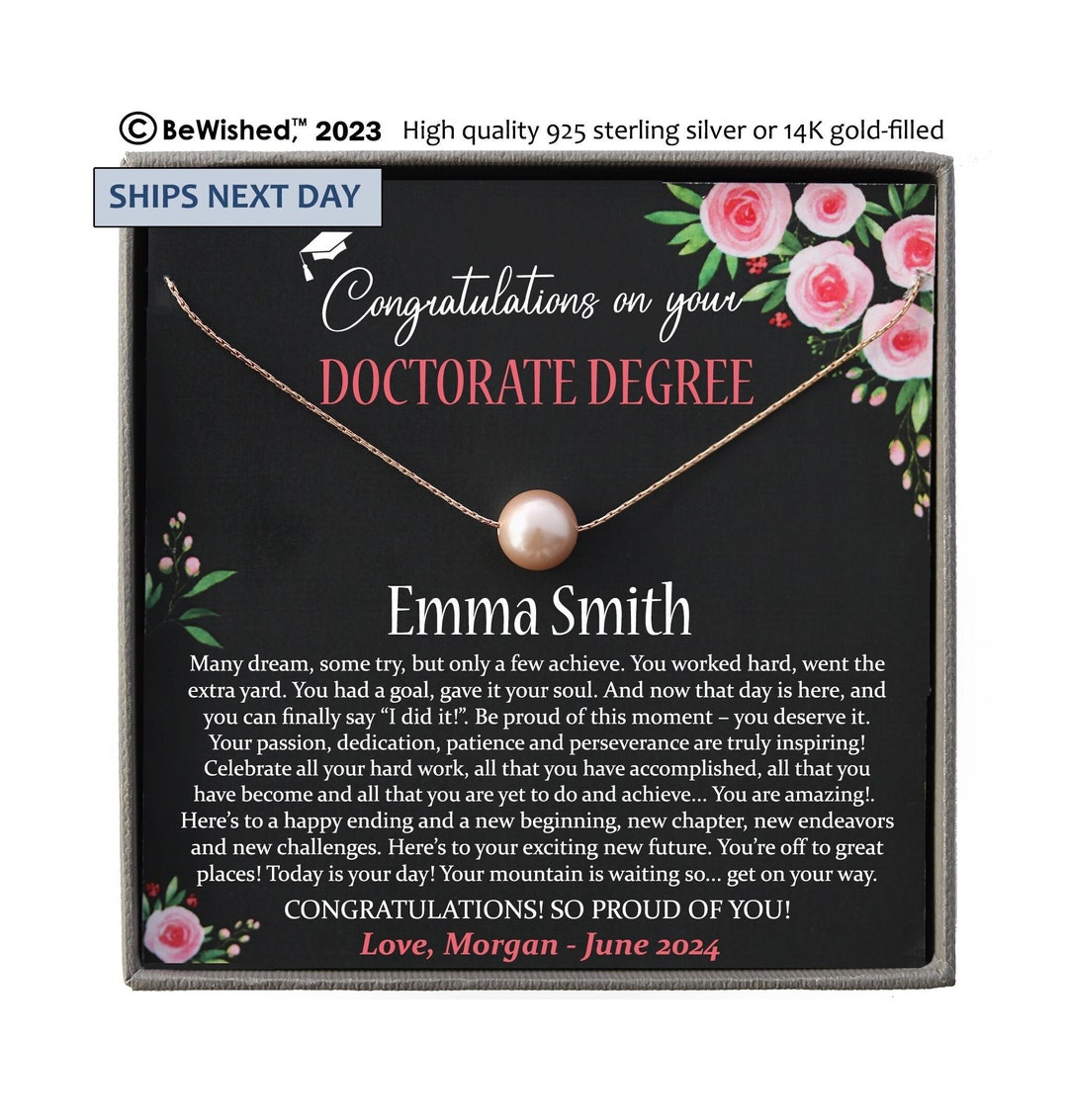 Doctorate Graduation Gift for Her, PHD Graduation Gift, Doctorate ...