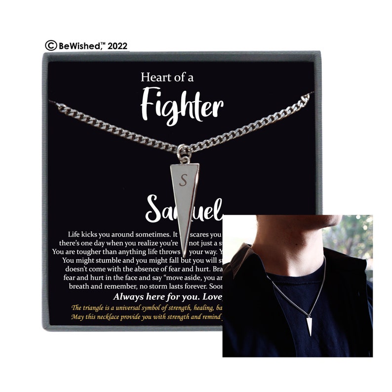 Warrior Gift for Men, Survivor Jewelry for Him, Recovery Necklace ...