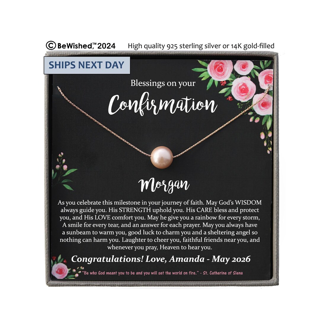 Confirmation Gifts for Girls, Personalized Gifts for Her, Pearl ...