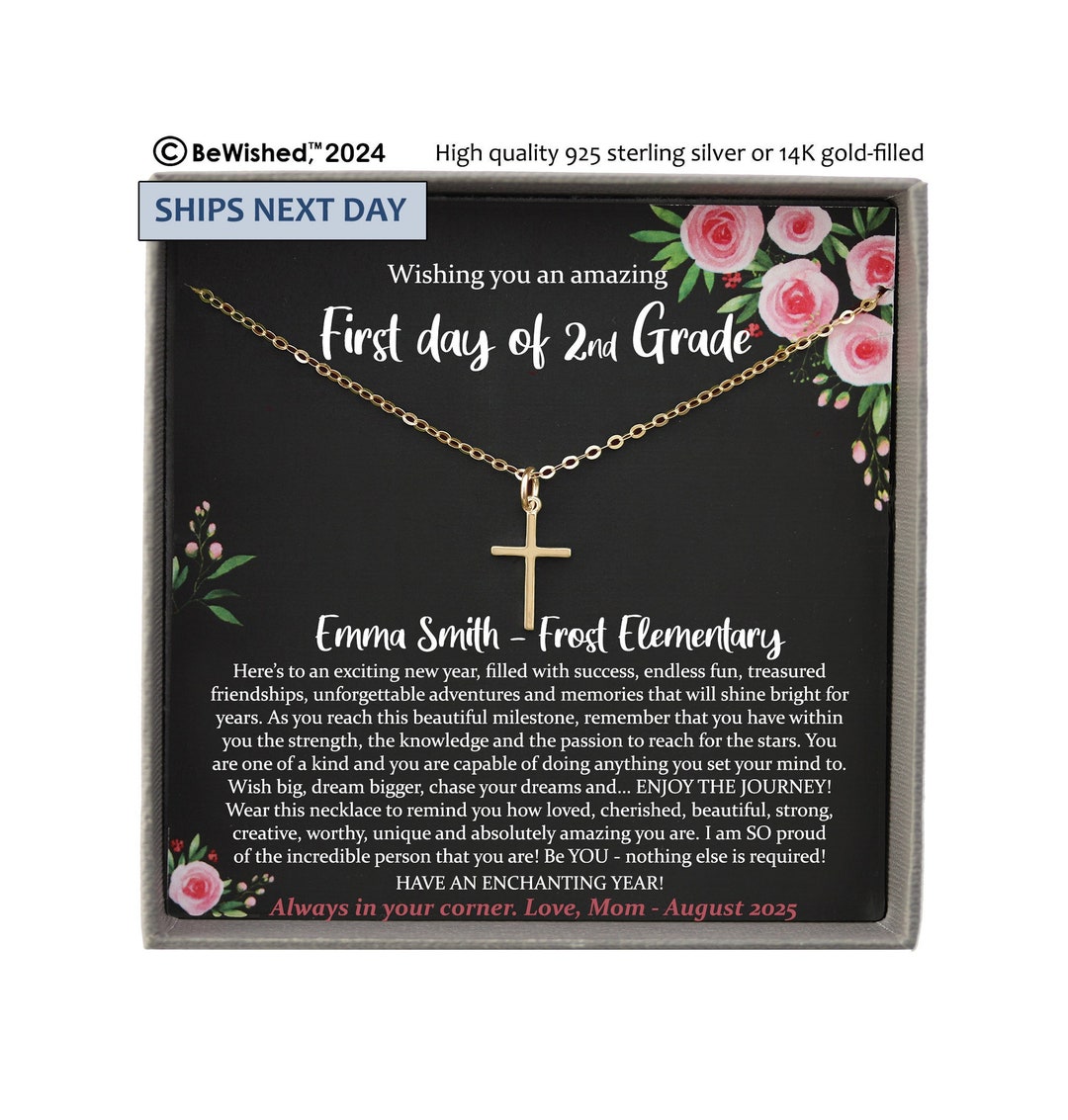 First Day of 2nd Grade Gift Personalized, 1st Day of Second Grade Gift ...