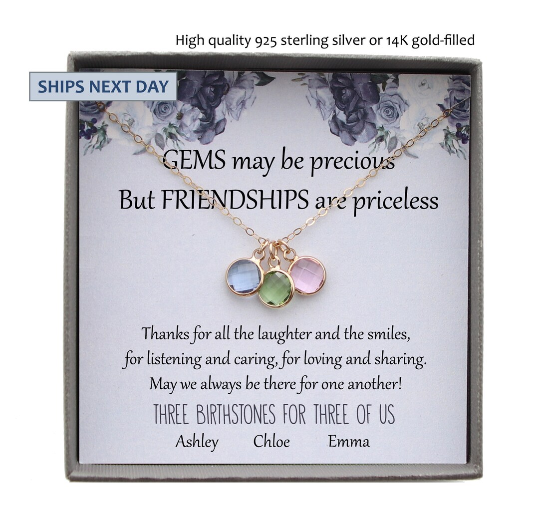 3 Best Friend Necklace, Friendship Necklace for 3 Friends Necklace ...