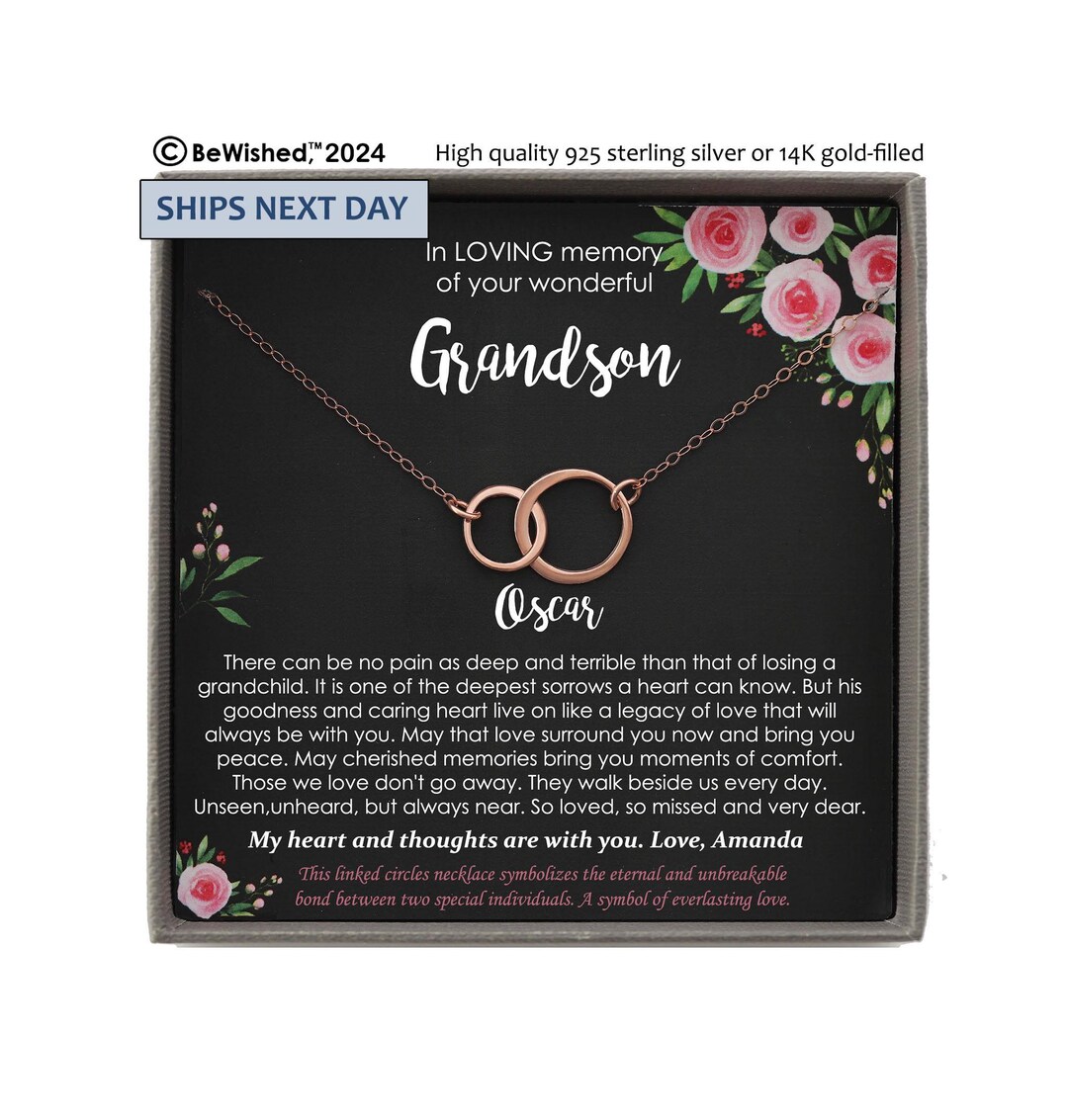Memorial Gift Grandson Loss of Grandchild in Memory of Sorry for Your ...