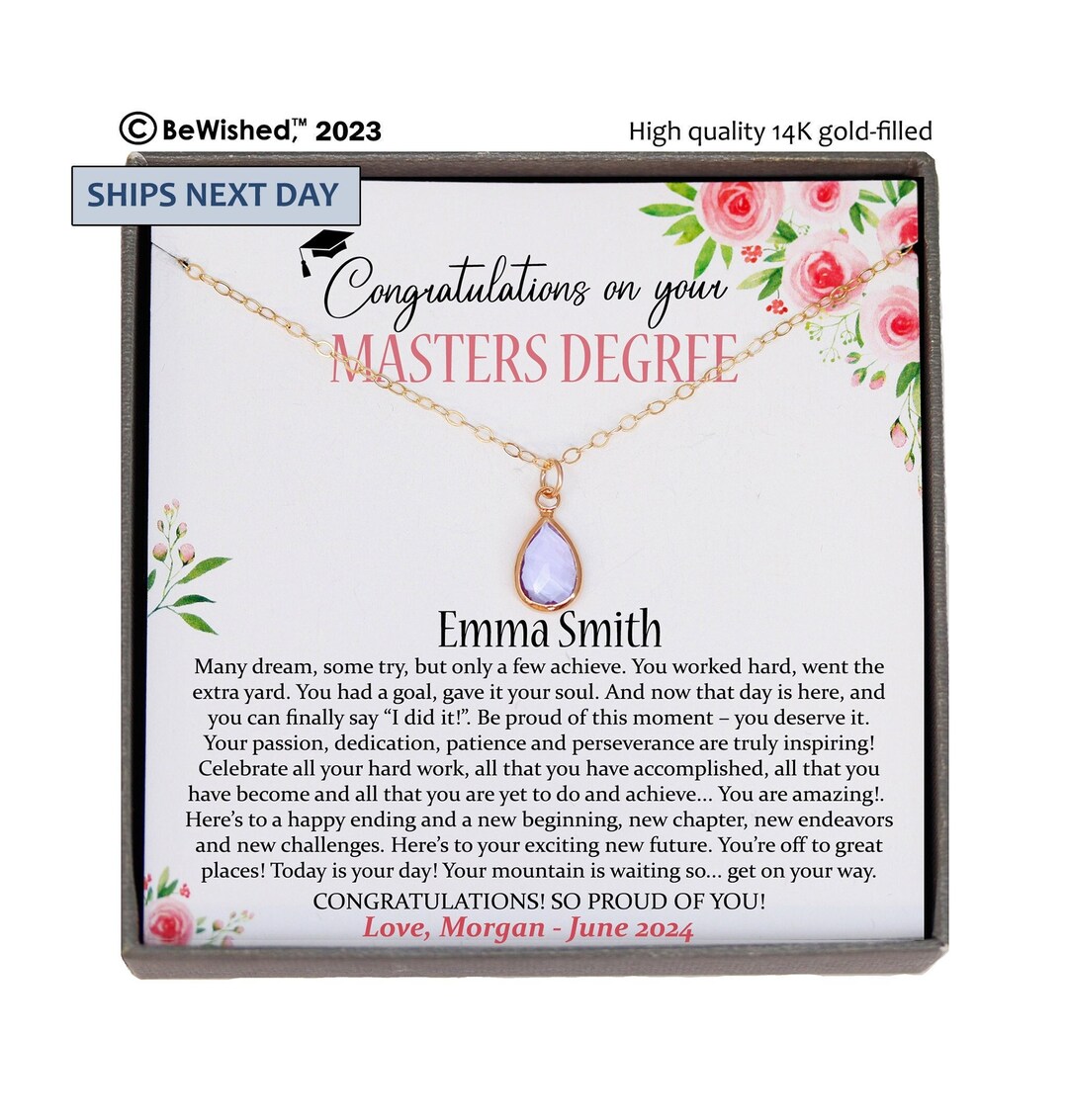Masters Degree Graduation Gift, MBA Graduation Gift for Her, Masters ...