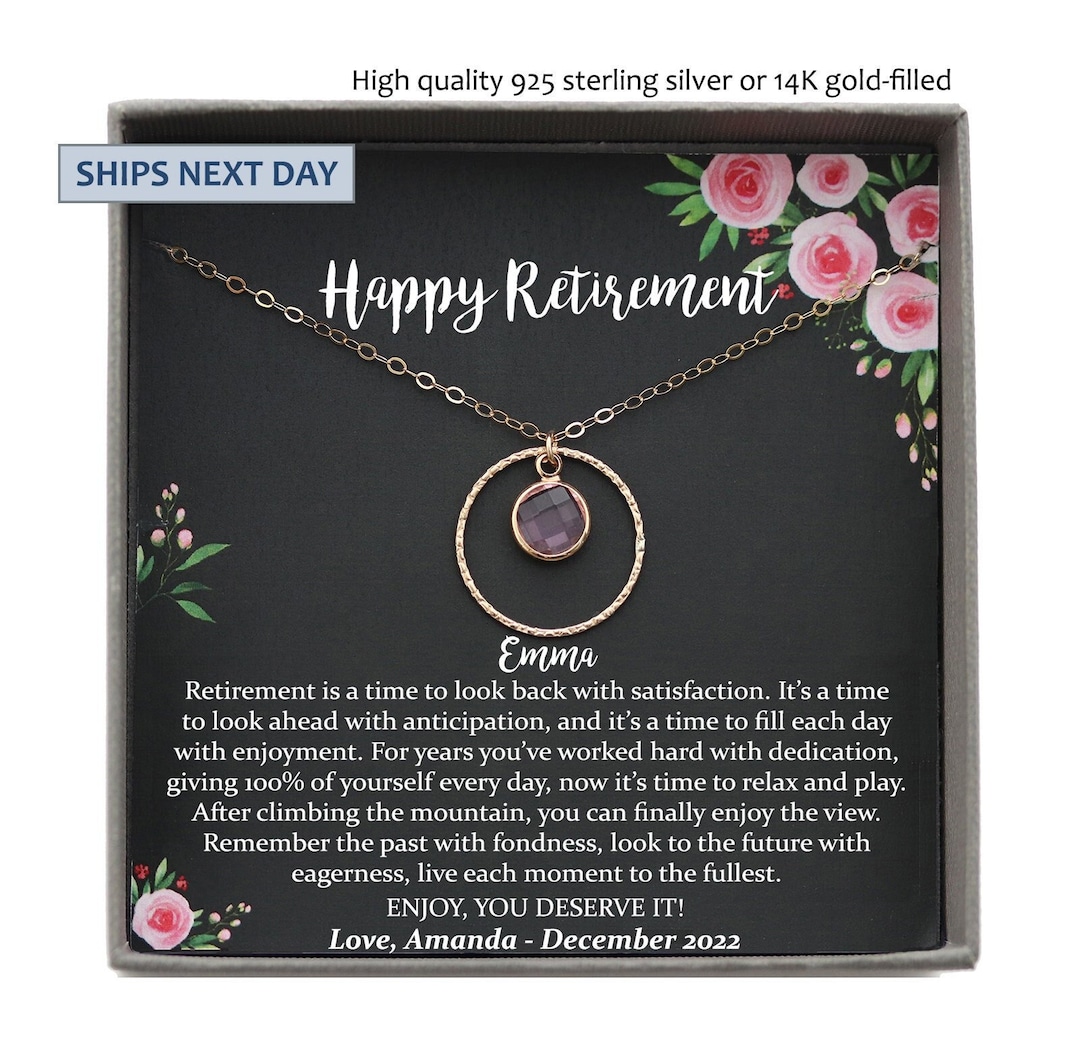 Retirement Gifts for Women, Retirement Necklace: Colleagues, Leave Job ...