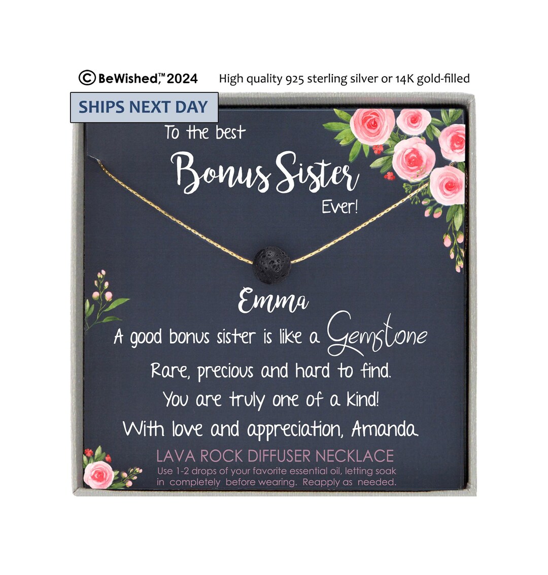 Bonus Sister Gift for Bonus Sister Necklace Bonus Sister Birthday Gift ...