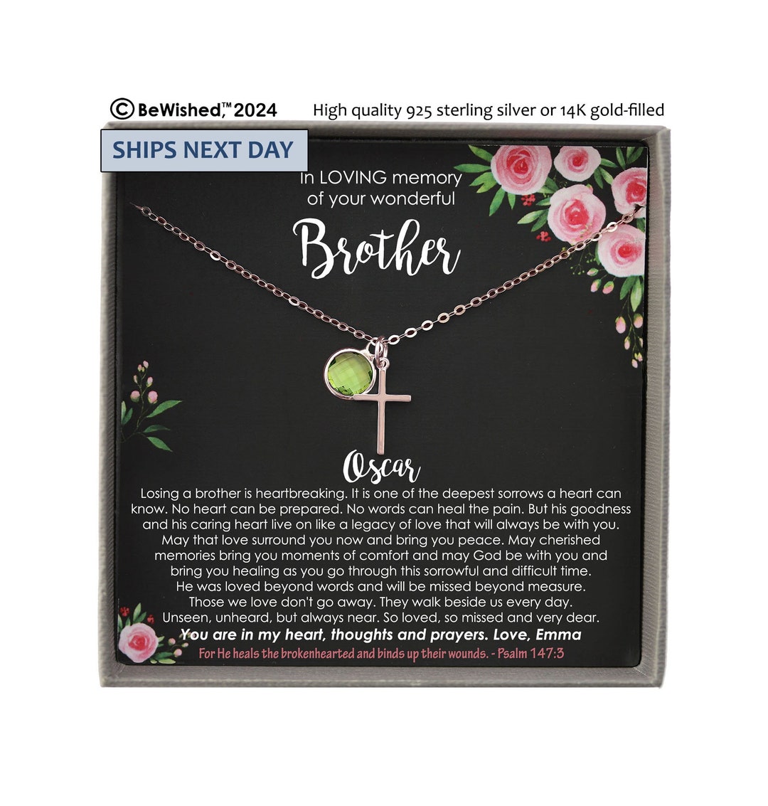 Memorial Gift for Loss of Brother – Christian Grief Gift Personalized ...
