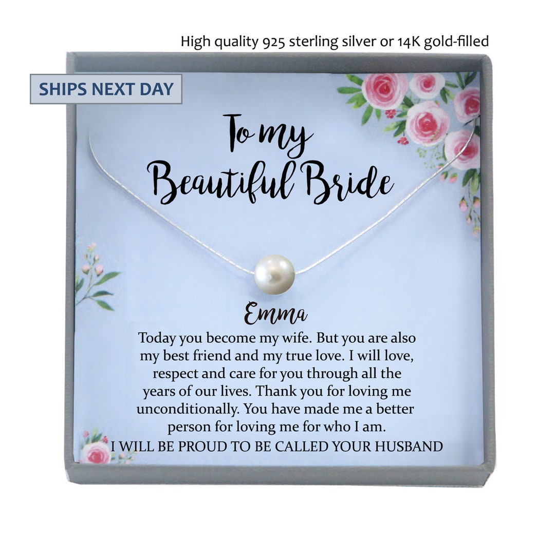 Wedding Day Gift for Bride From Groom, to My Beautiful Bride Gift From ...