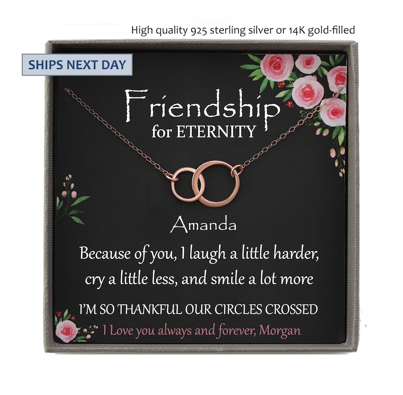 Thank You Gift for Friend Gift Friendship Necklace for Best - Etsy