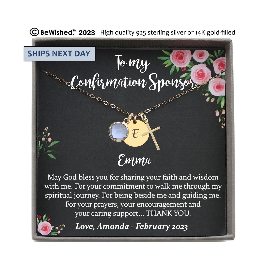 Confirmation Sponsor Gift for Women, Catholic Sponsor Gifts for ...