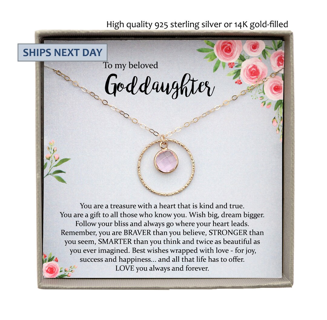 Goddaughter Gifts From Godmother, Goddaughter Necklace, Goddaughter ...