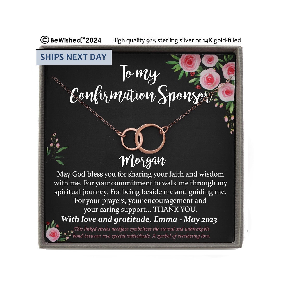 Confirmation Sponsor Gift for Women, Catholic Sponsor Gifts for ...
