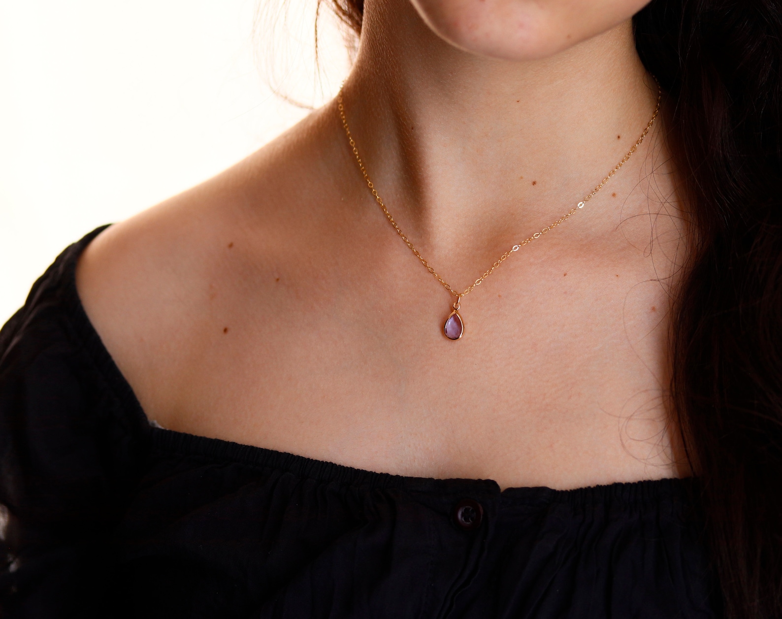 February Birthstone Necklace Amethyst Necklace Gold February - Etsy