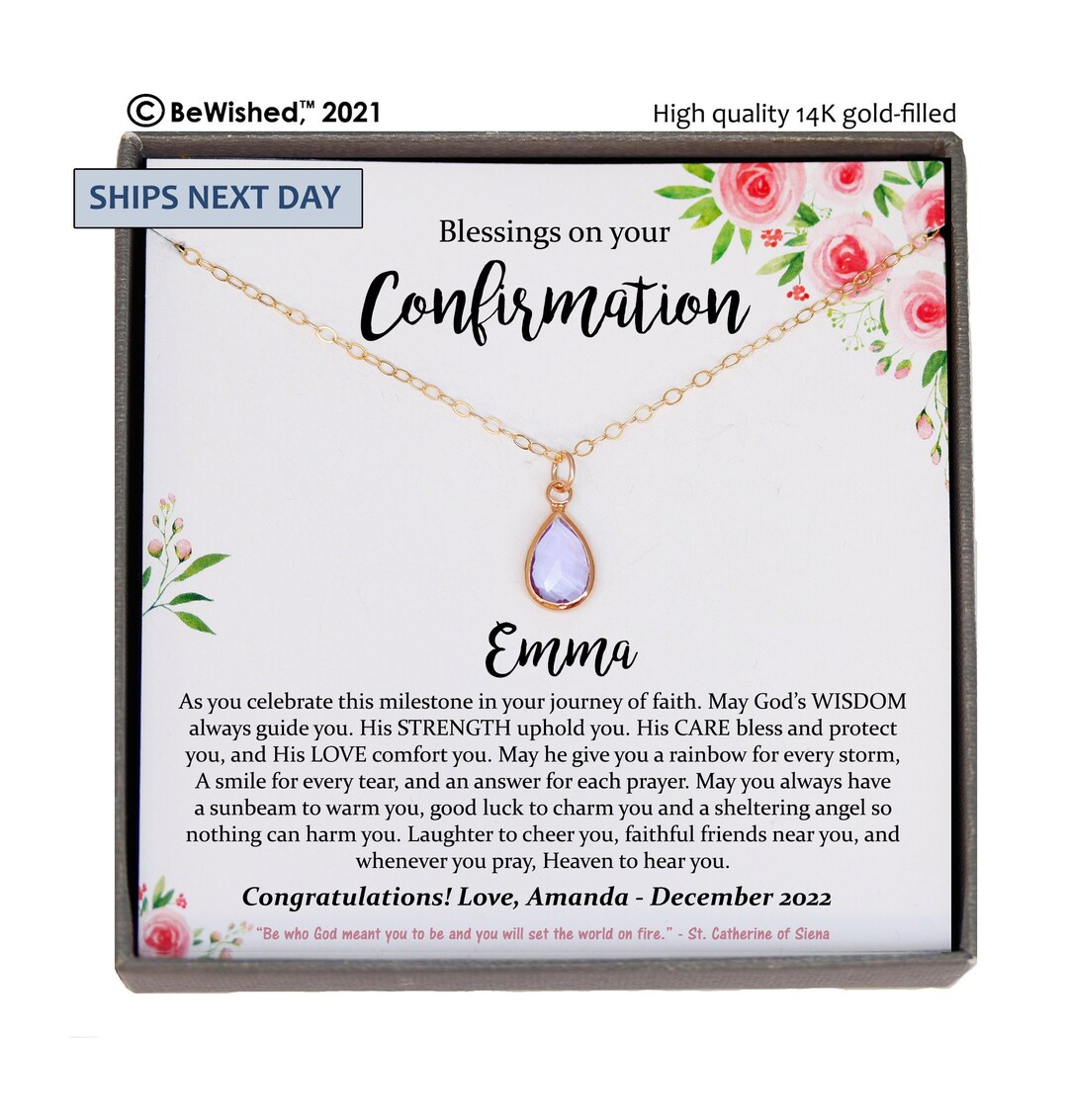 Confirmation Gifts for Girls, Personalized Gifts for Her, Birthstone ...