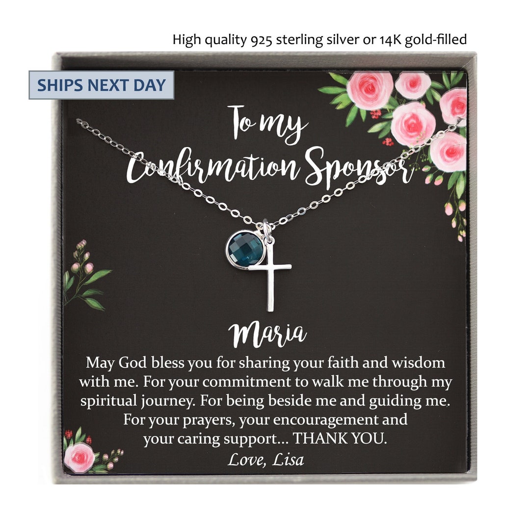 Confirmation Sponsor Gift for Women, Catholic Sponsor Gifts for ...