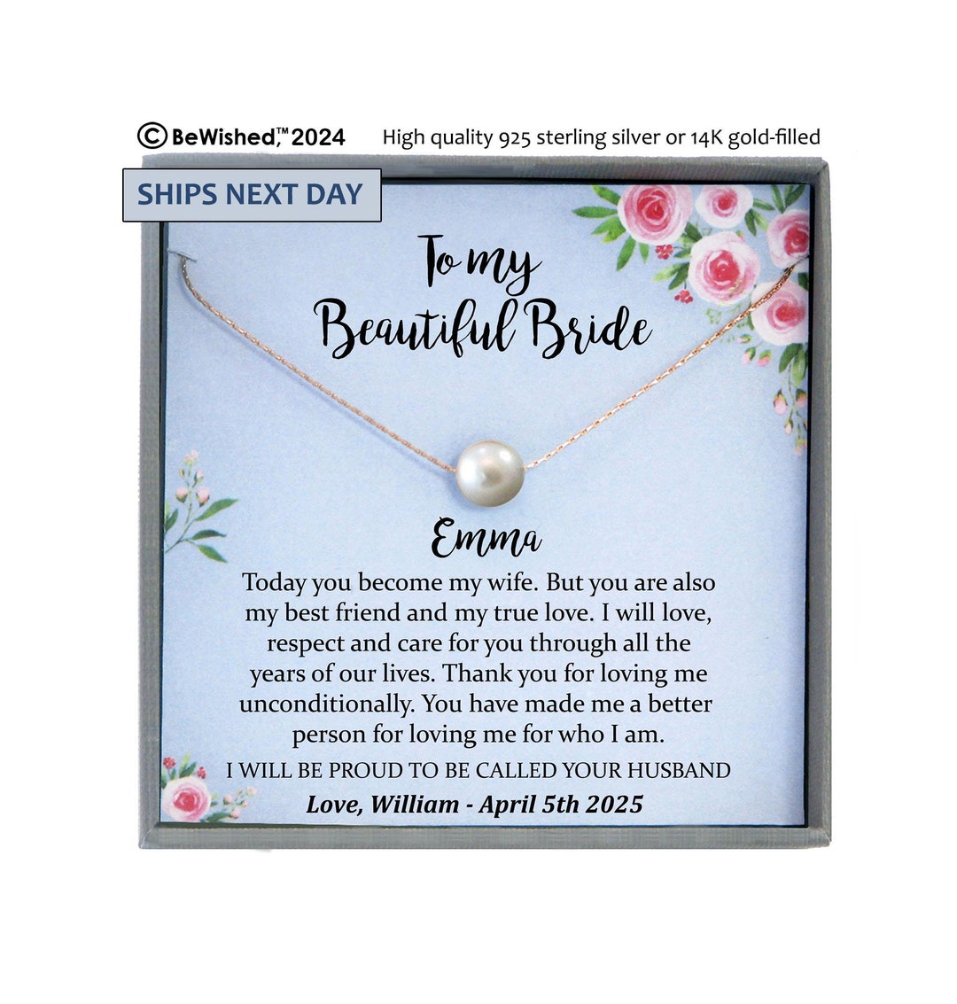 Wedding Day Gift for Bride From Groom, to My Beautiful Bride Gift From ...