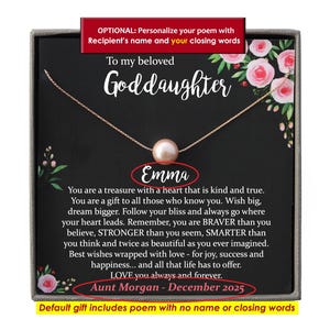 Goddaughter Gifts From Godmother, Goddaughter Necklace, Gift for ...