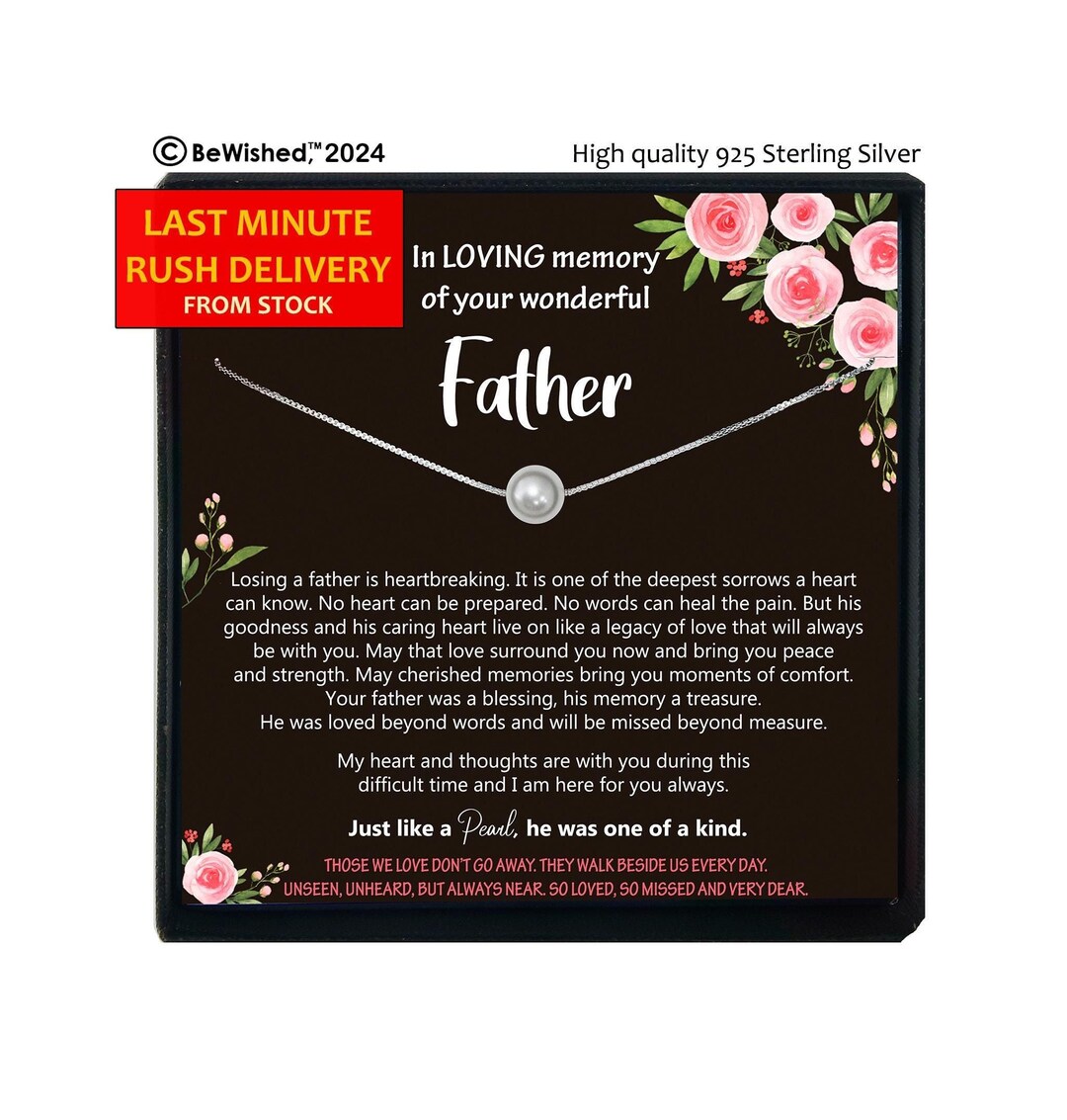 LAST MINUTE Loss of Father Gift, Dad Memorial Gift Dad Condolence Gift ...