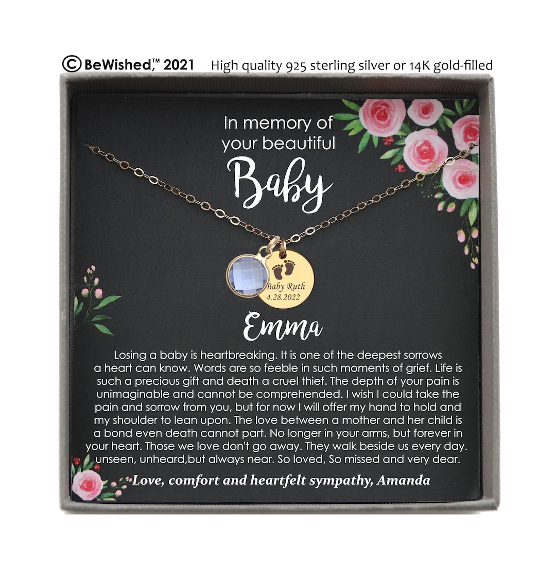 Baby Loss Gift, Infant Loss Gifts, Loss of Baby Necklace, Miscarriage ...